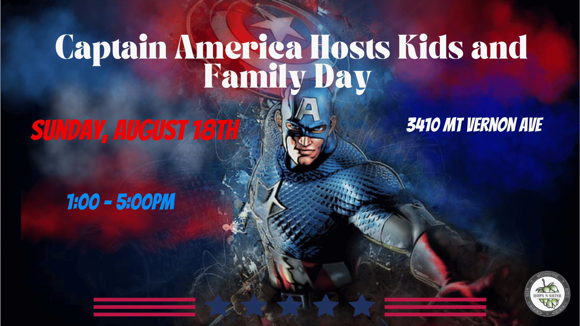 Captain America Hosts Kids and Family Day - Hops N Shine