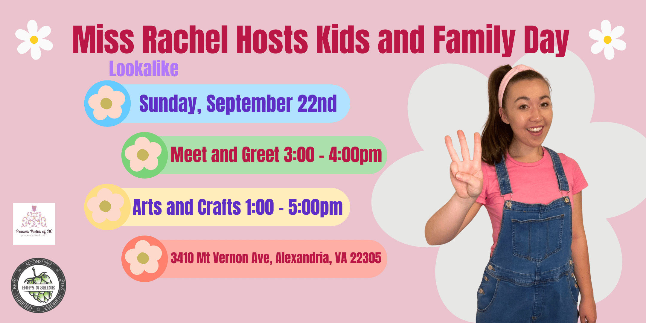 Miss Rachel Lookalike Hosts Kids and Family Day - Hops N Shine