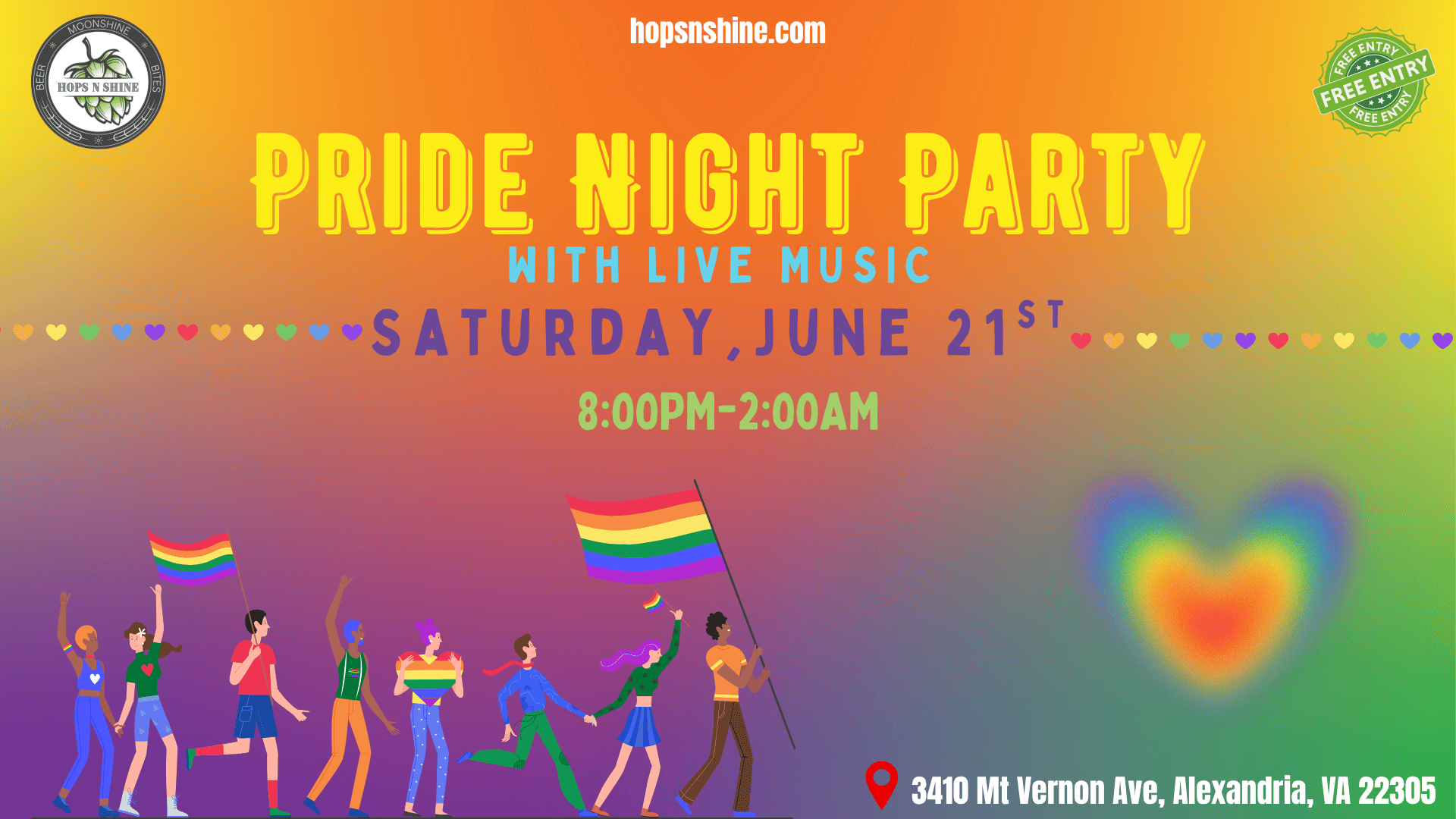 Pride Night Party - Hops N Shine